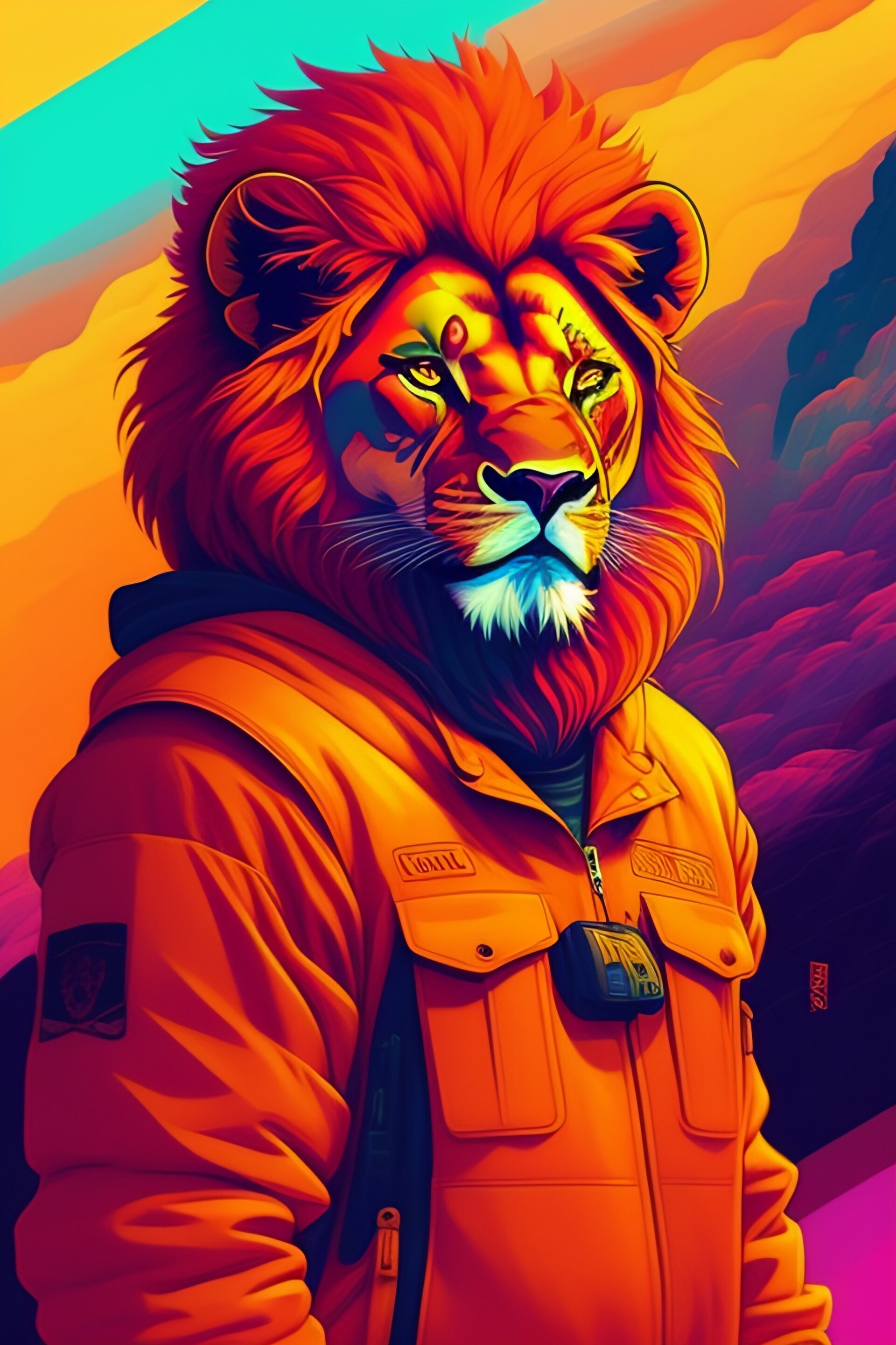 ArtStation - modern lion style peaceful