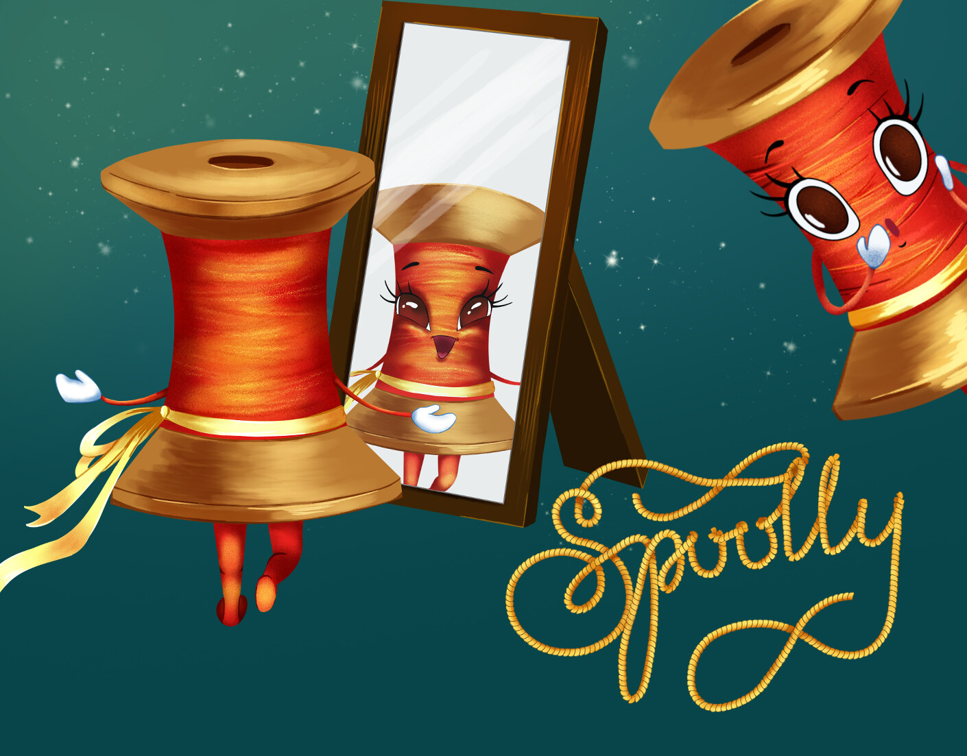 ArtStation - Brand character for sewing shop