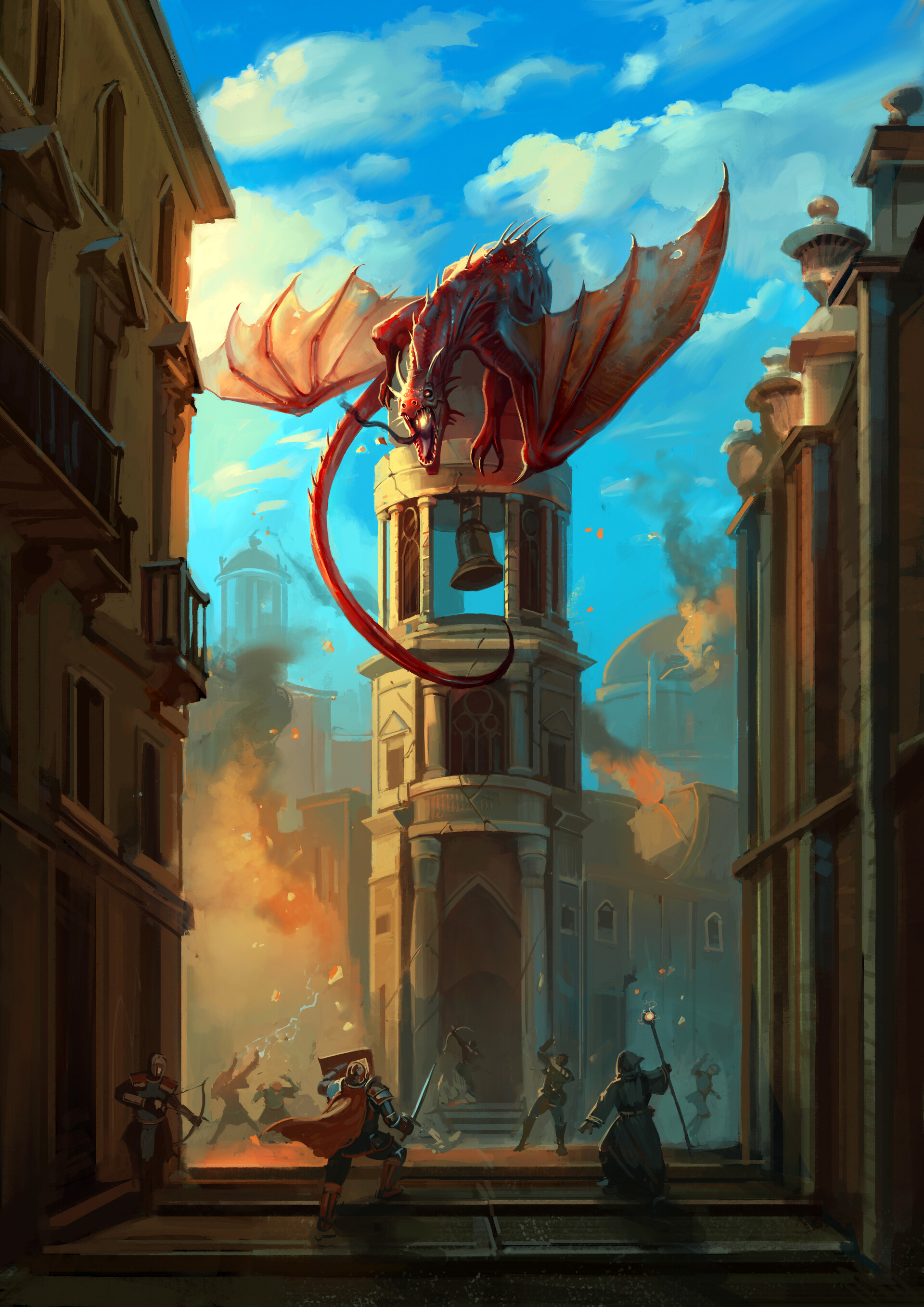 ArtStation - Dragon's Attack