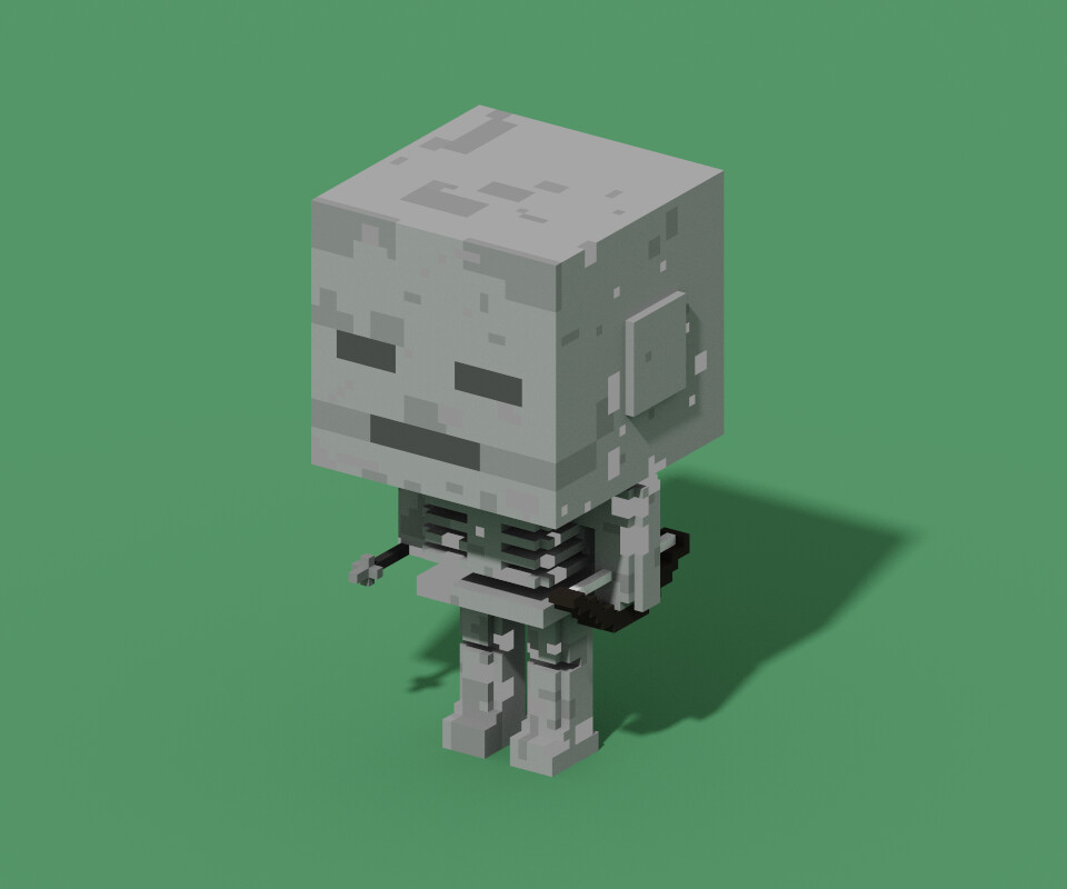ArtStation - skeleton and enderman minecraft