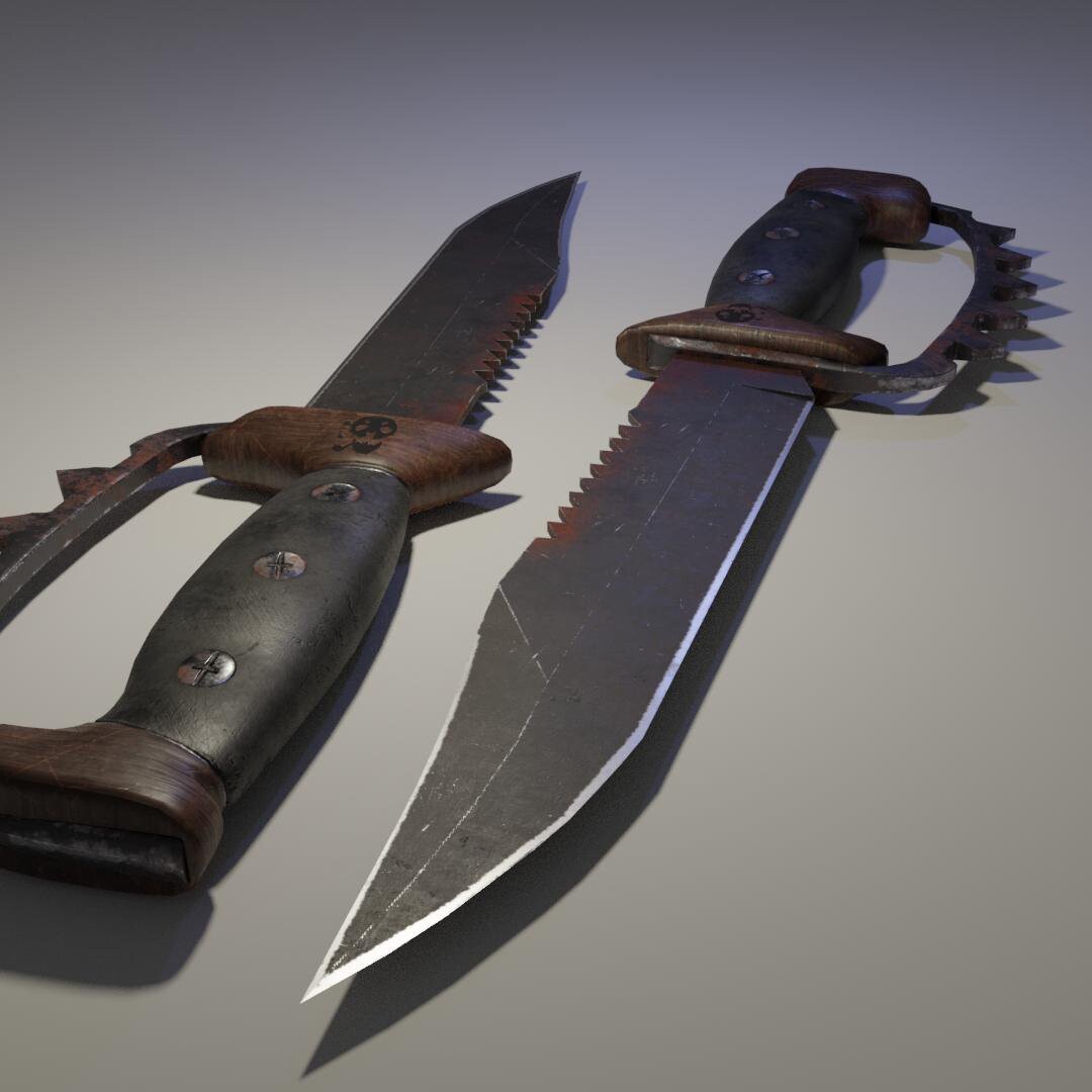ArtStation - Combat Knife With Knuckel
