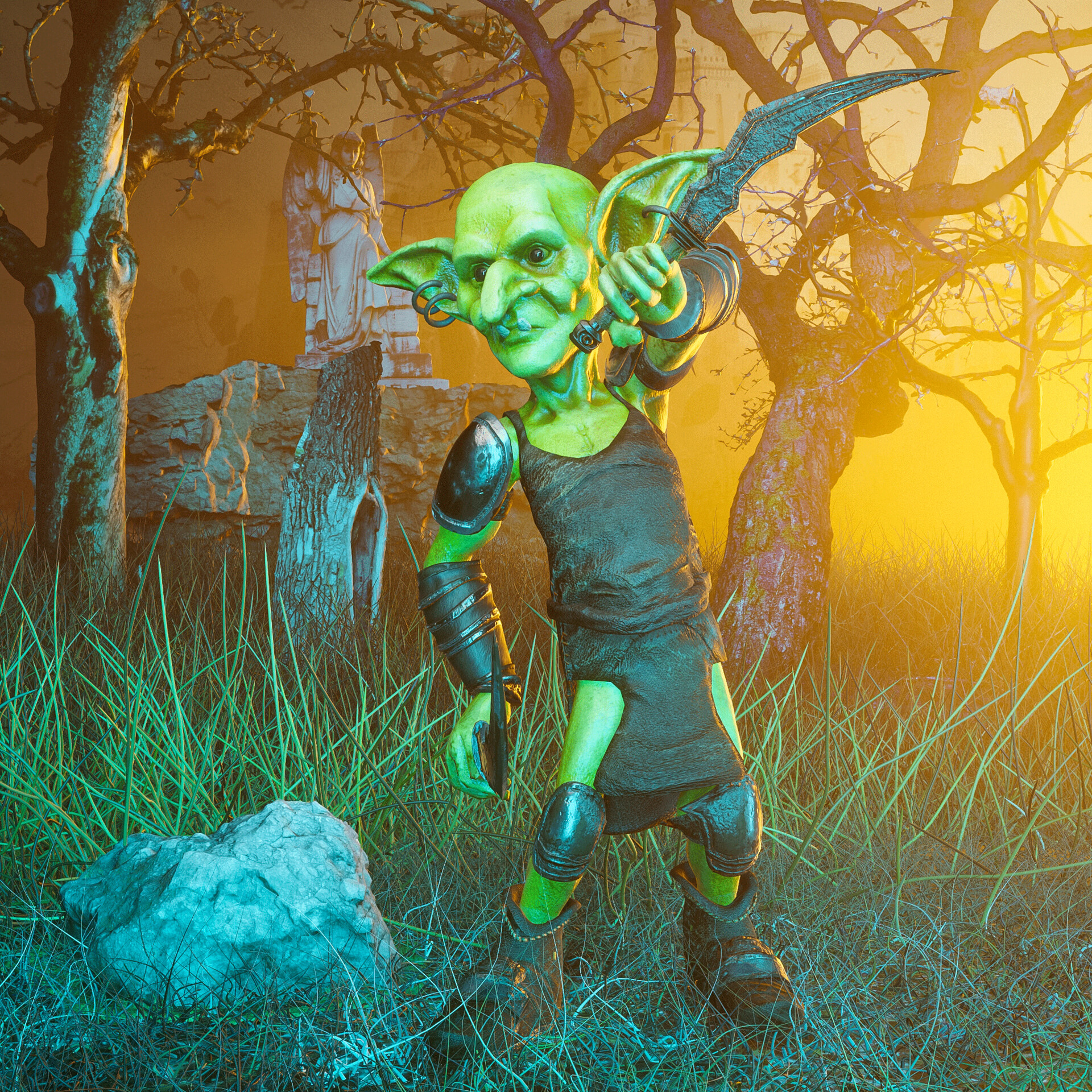 ArtStation - Medieval Green Goblin for Heroes Chained