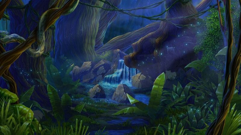 ArtStation - Here is a Background illustration for the Jungle themed game