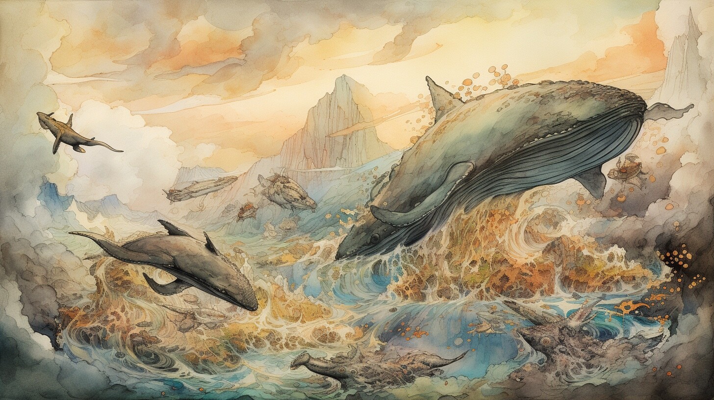 ArtStation - Flying whales