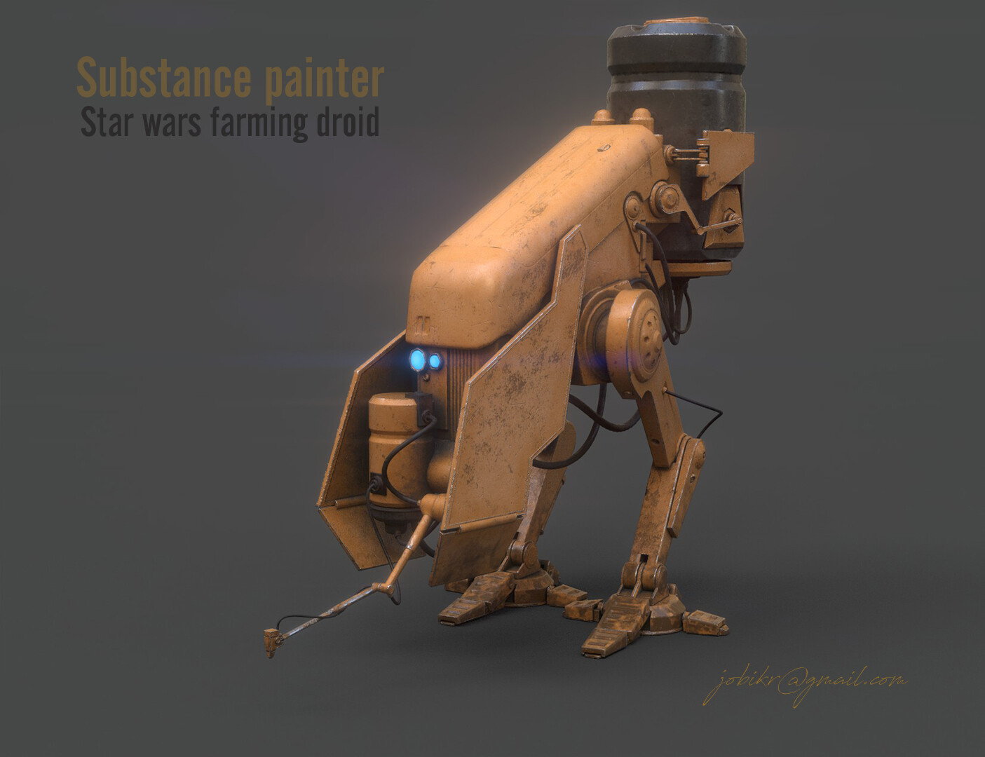 ArtStation - STAR WARS FARMING DROID_TEXTURING WORK, DONE IN SUBSTANCE ...