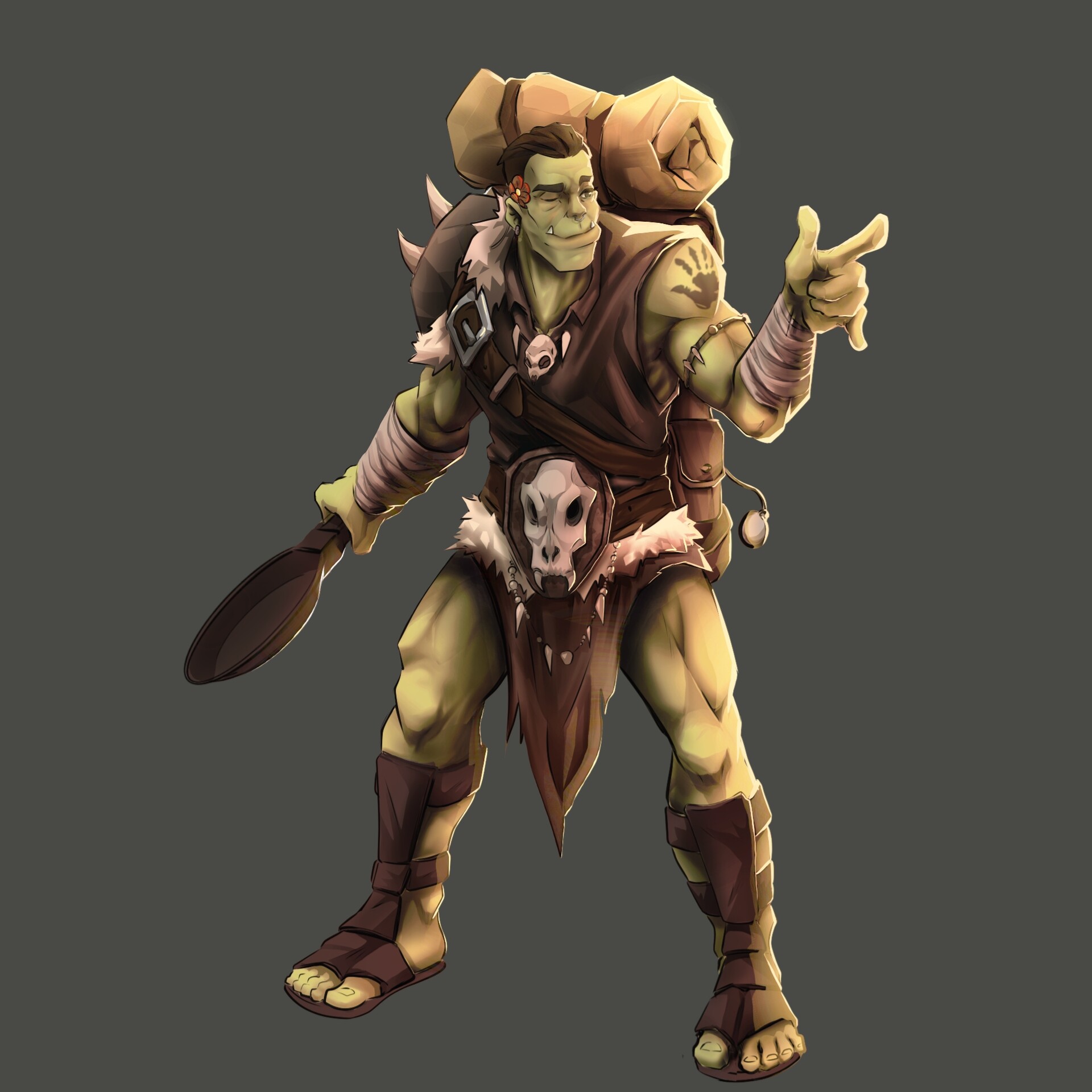 ArtStation - Barbarian Half Orc - DnD 5E