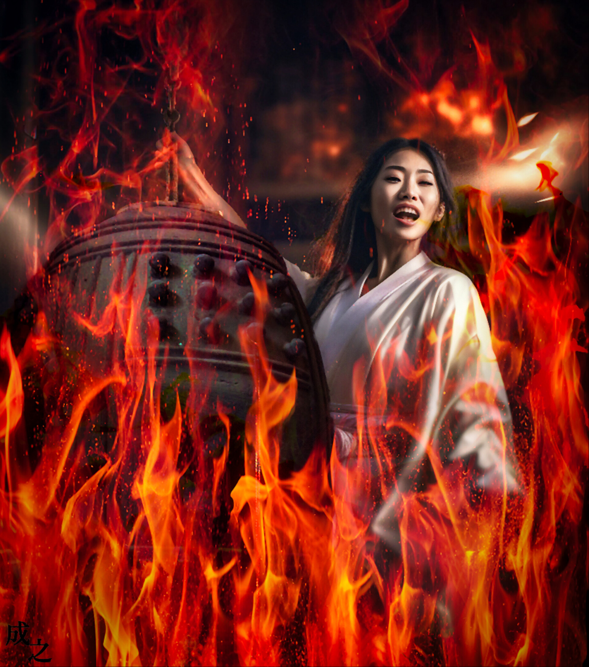 ArtStation - Kiyo-Hime ( Japanese Traditional Dance " Musume Dojoji " )