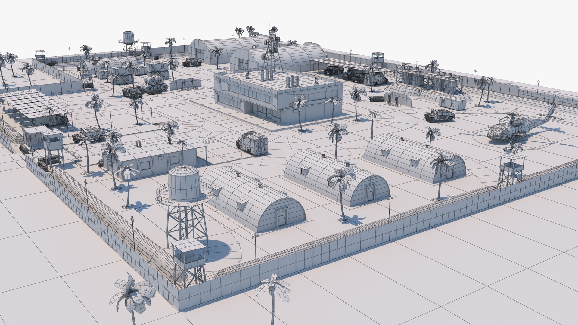 Narek Rustamian - Military Base - 3D scene