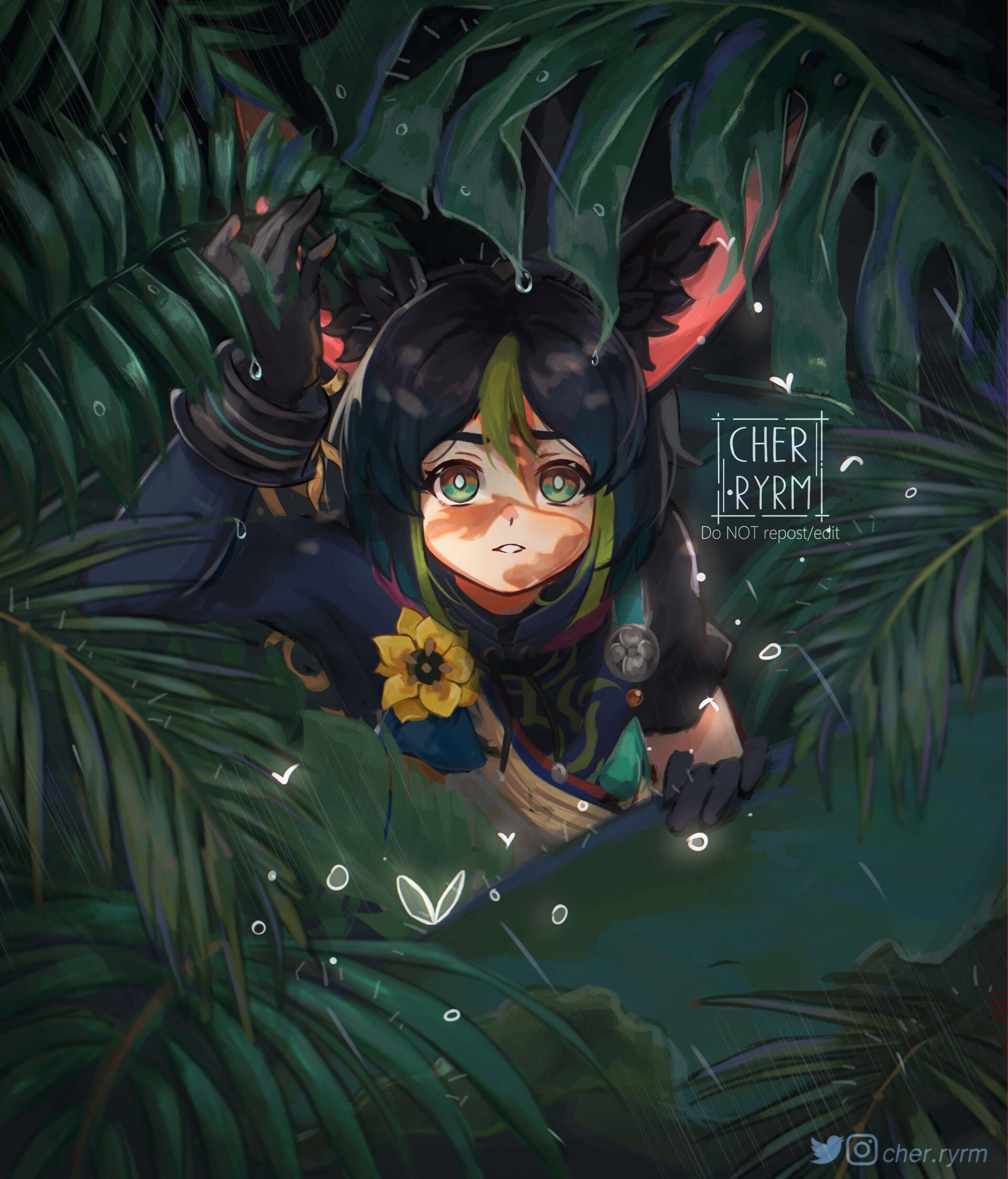 ArtStation - Tighnari in Leaves