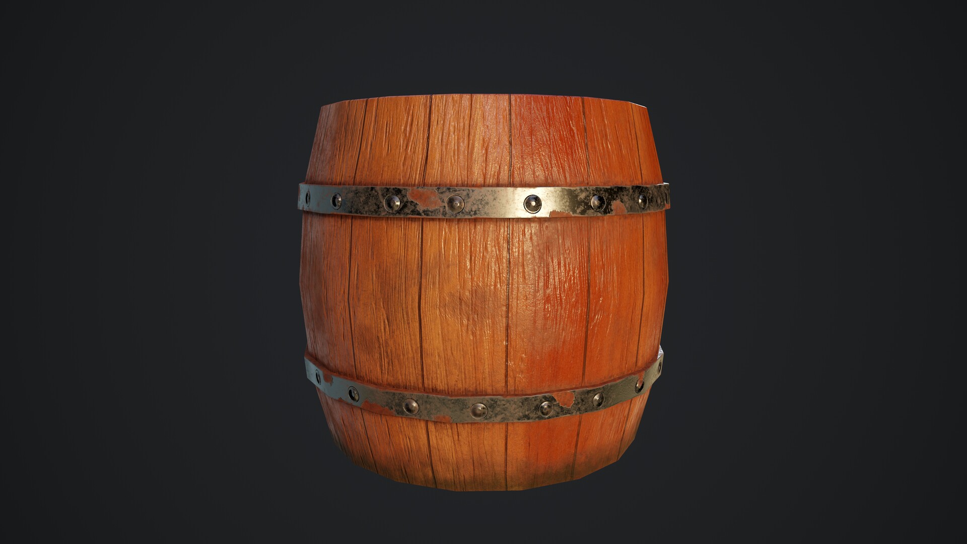 ArtStation - stylized wooden fuel drum