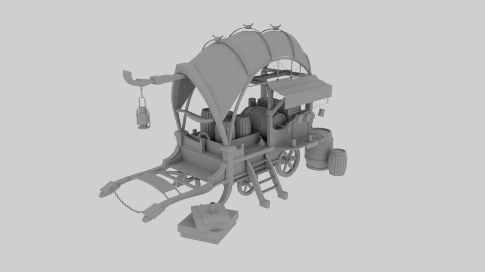 ArtStation - 3D Wagon Model
