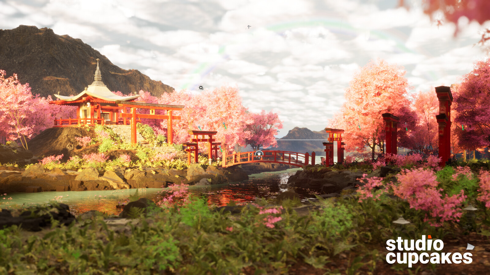 Mohammed Abdul Samad - Sakura_ Japanese Shrine Scene