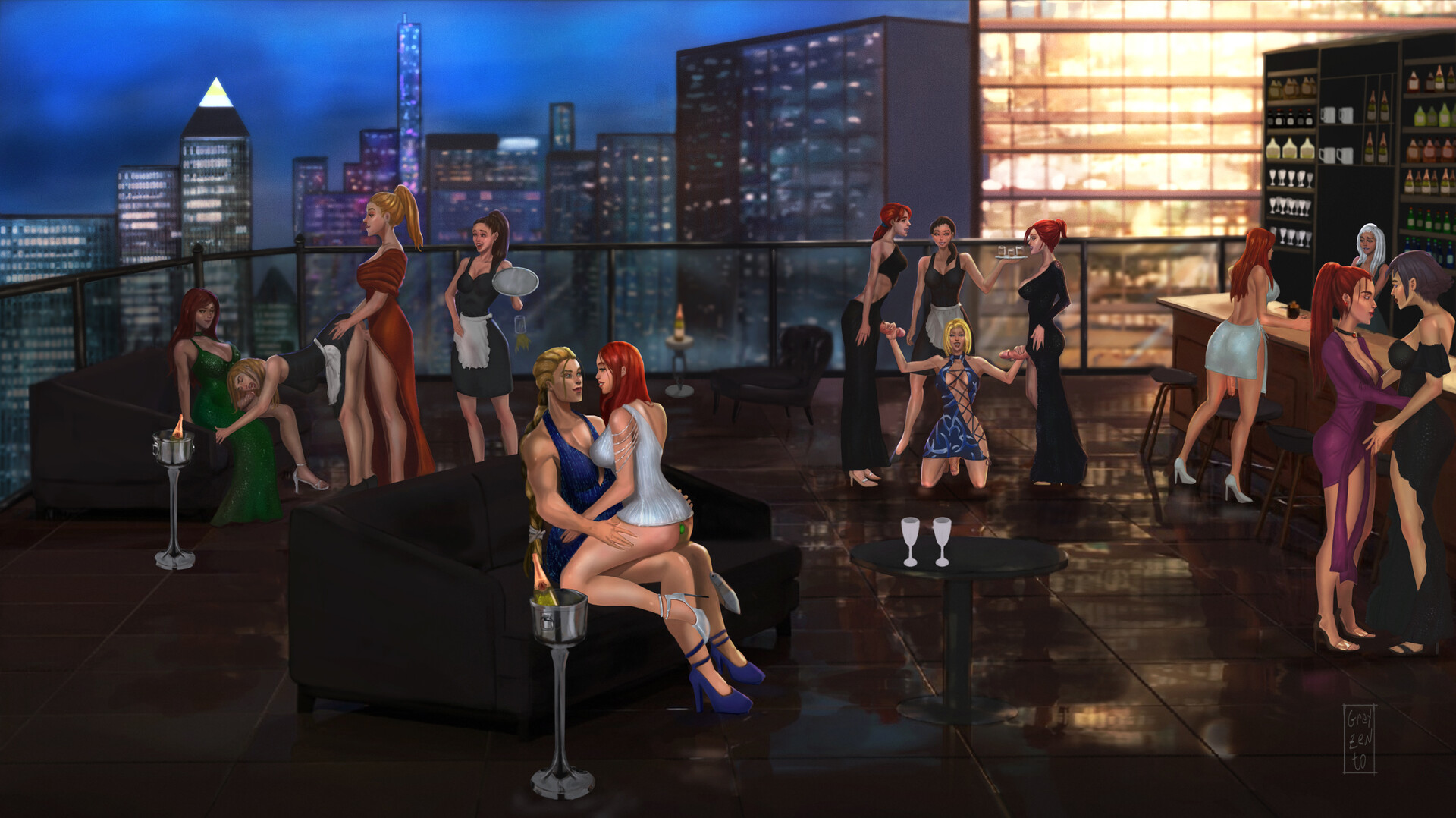 ArtStation - Big party! - Commission Work