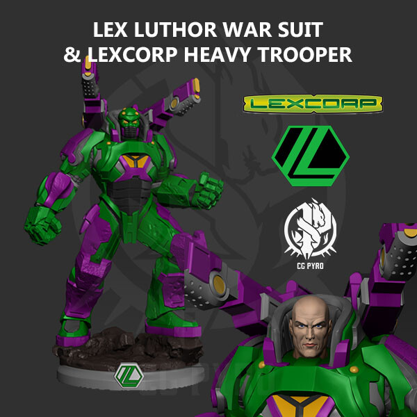 ArtStation - Lex Luthor Warsuite & Lexcorp heavy trooper by CG Pyro