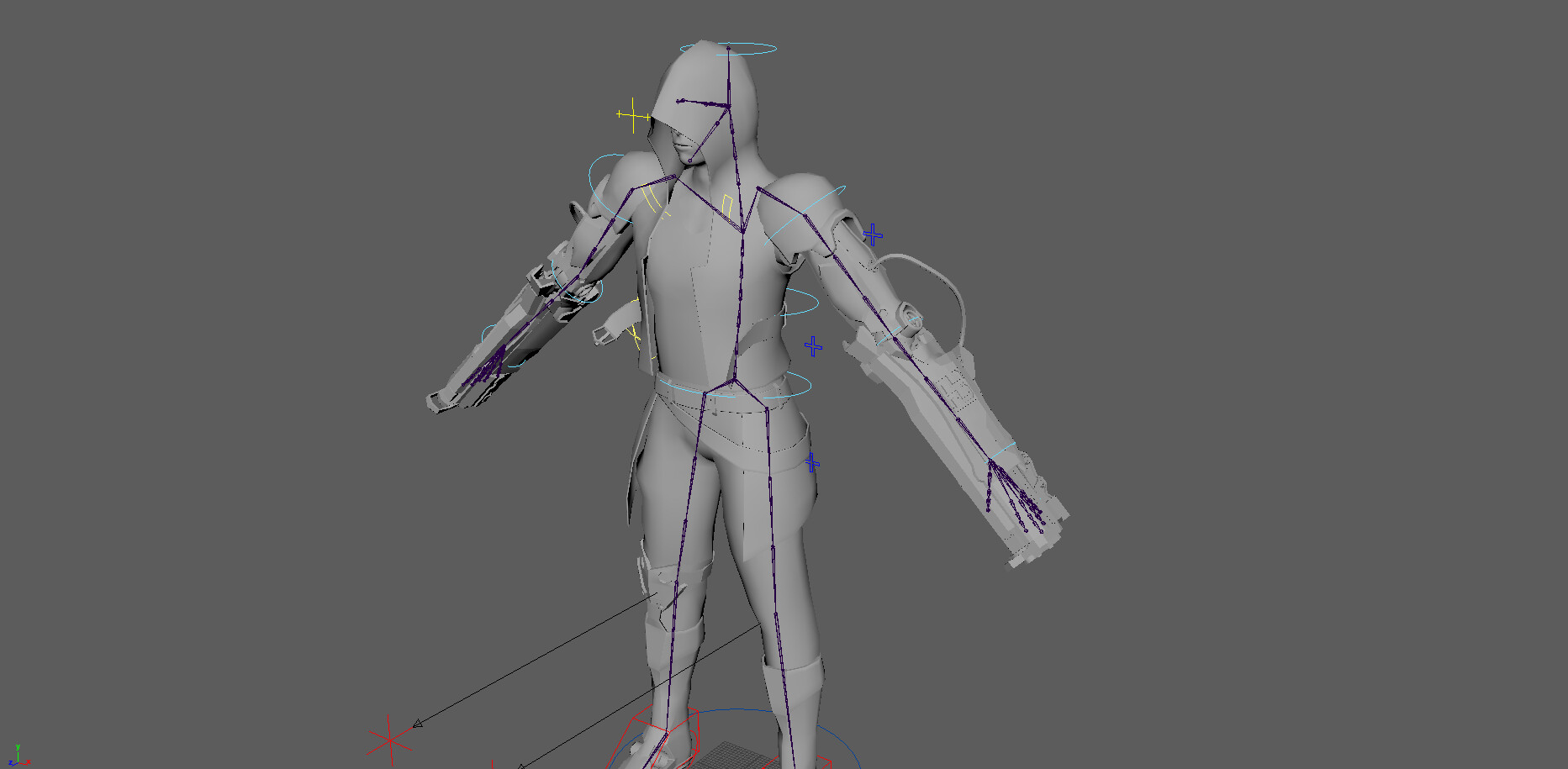 ArtStation - Player Character Rig for Game Dismemberment