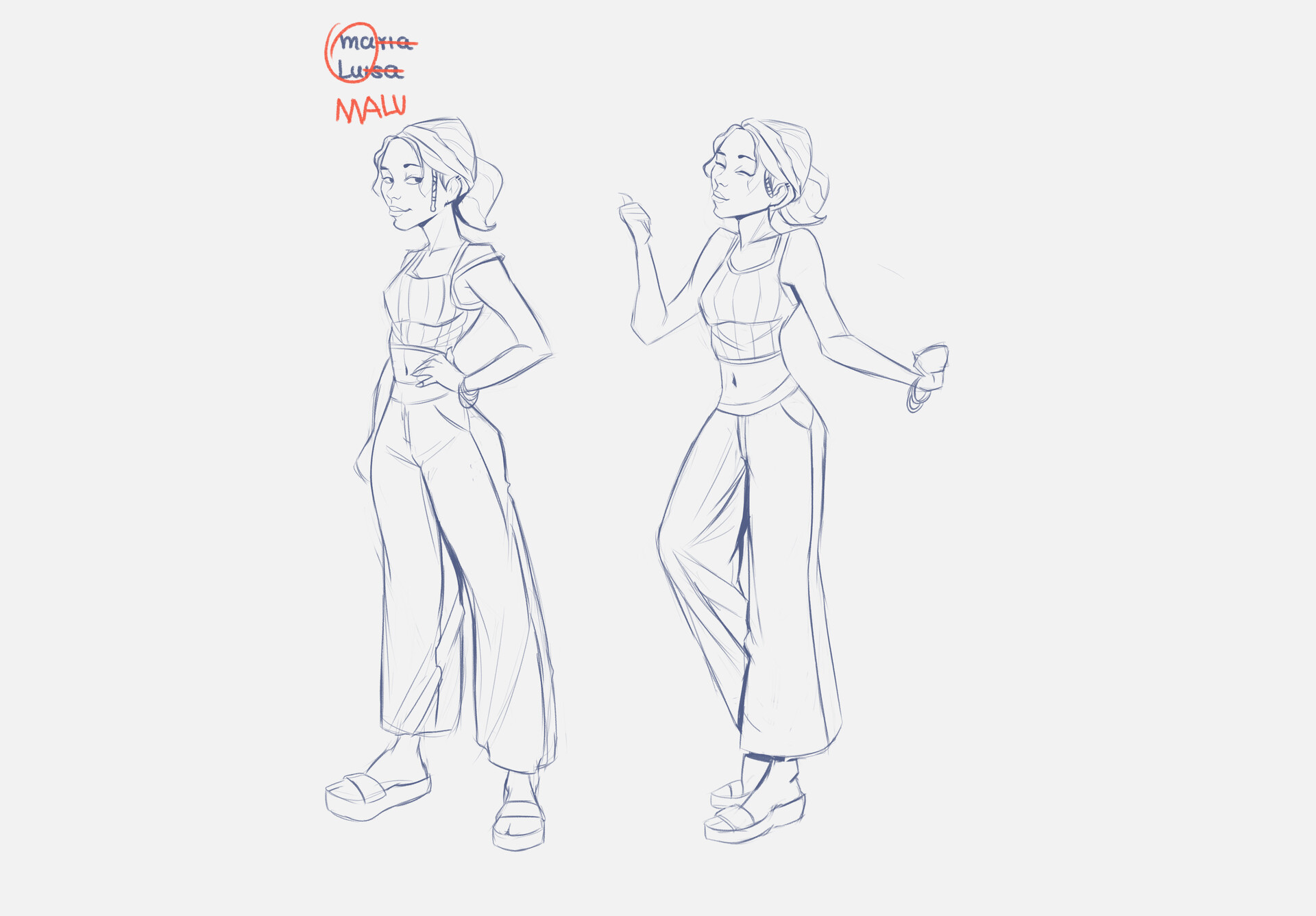 ArtStation - character design - Malu (Maria Luisa)
