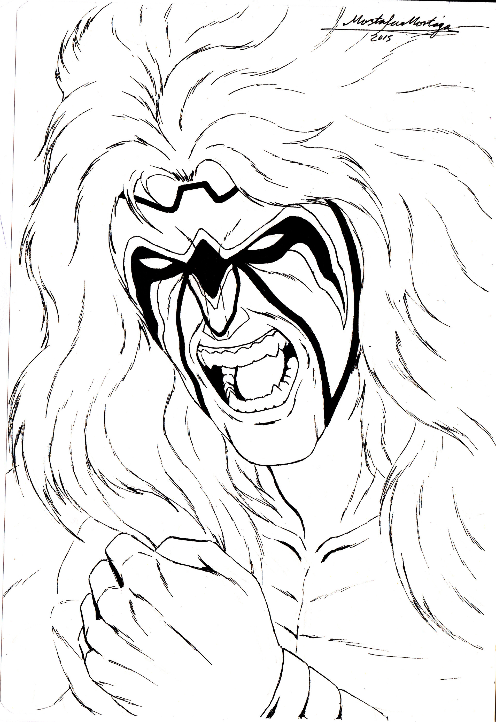 ultimate warrior coloring pages