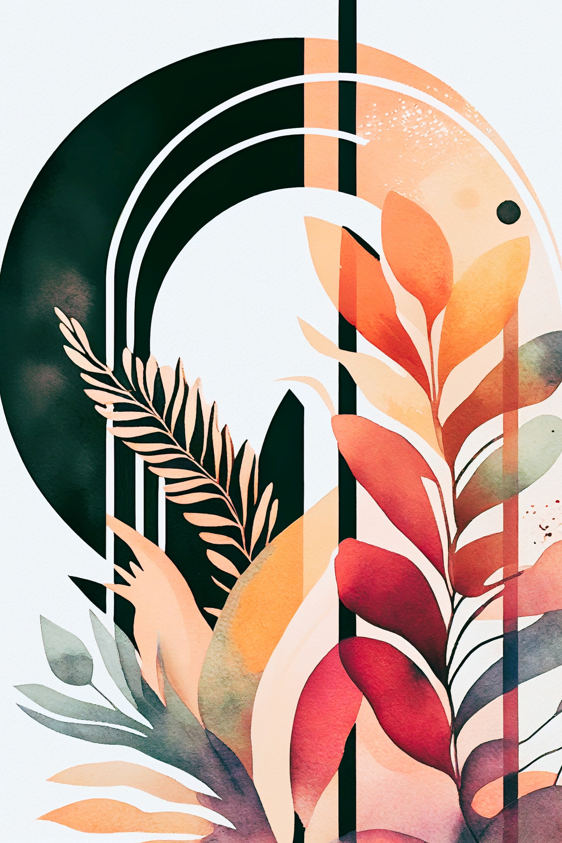 kimlong lehoang - Boho Flowers Print, Bohemian Florals, Boho Abstract ...