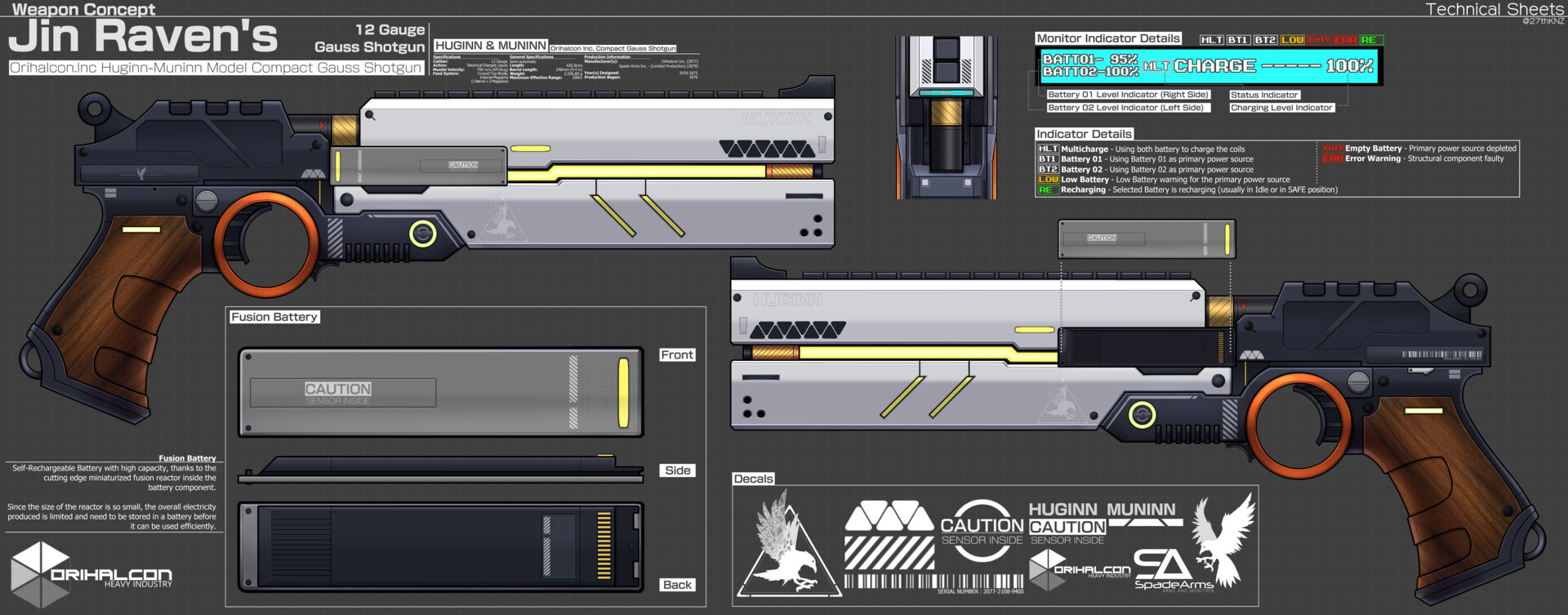 ArtStation - [Commission] Technical Sheet for Jin Raven