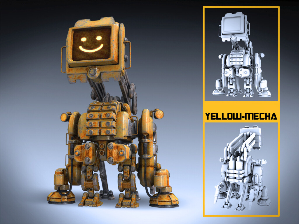 ArtStation - yellow robot 02