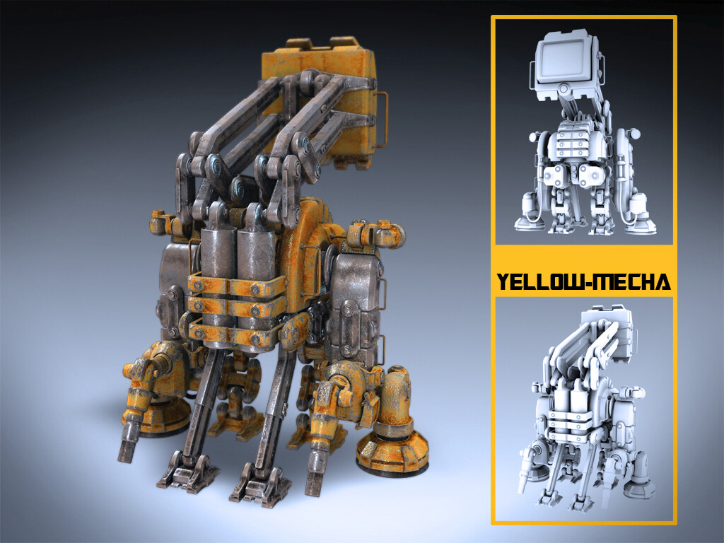 ArtStation - yellow robot 03