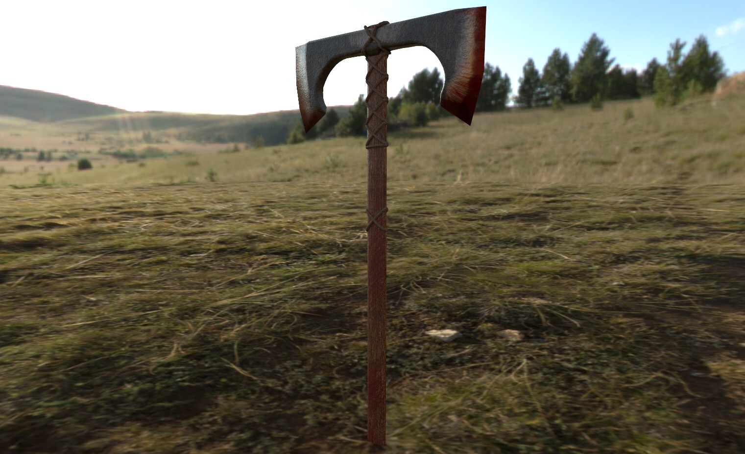 ArtStation - Double Bit Battle Axe