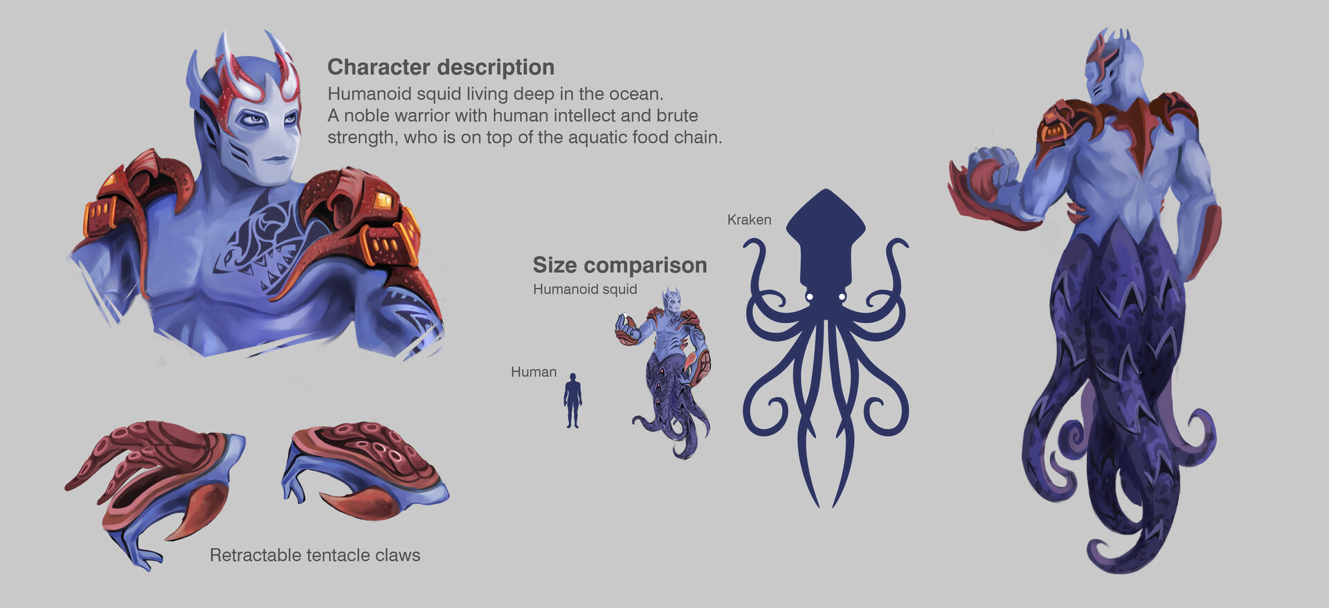 anthropomorphic squid