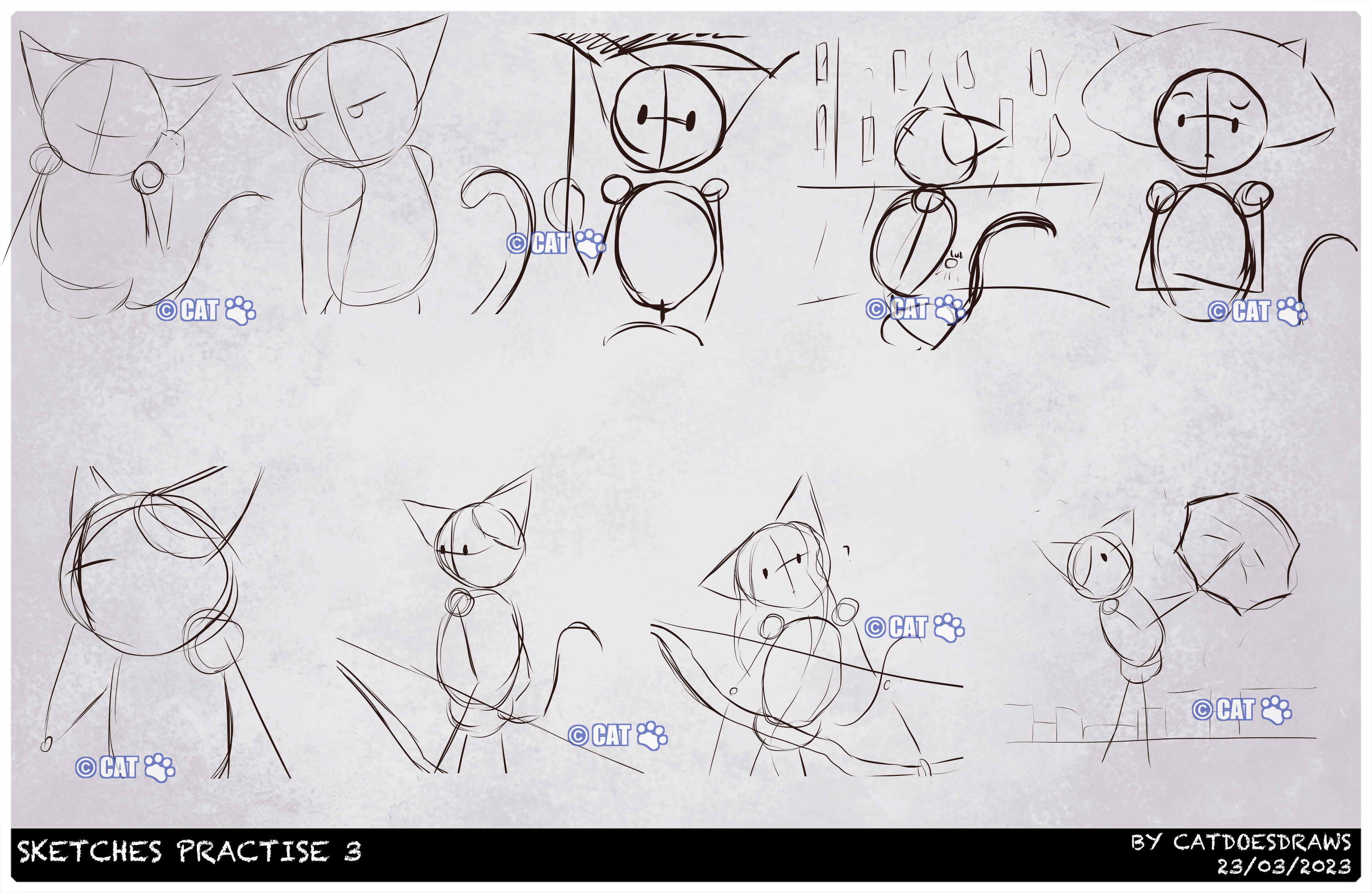 Catdoesdraws - SKETCHES PRACTICE