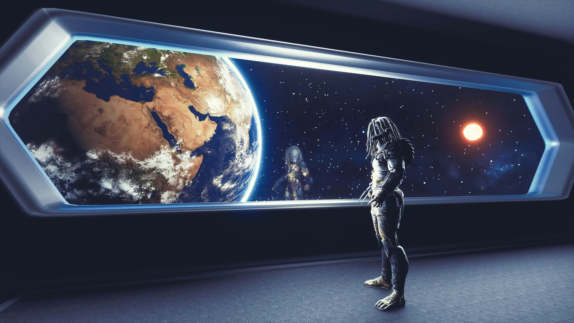 ArtStation - Predator looking at Earth