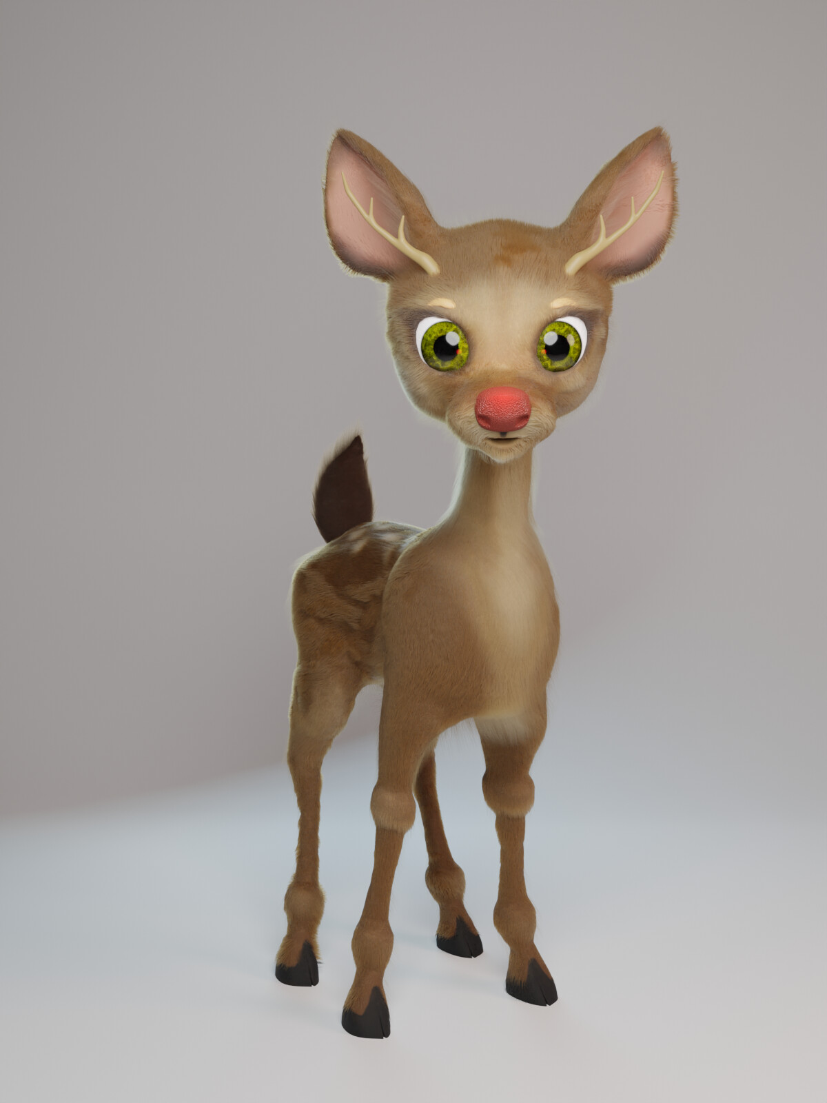 ArtStation - Rudolph - the deer with a red nose