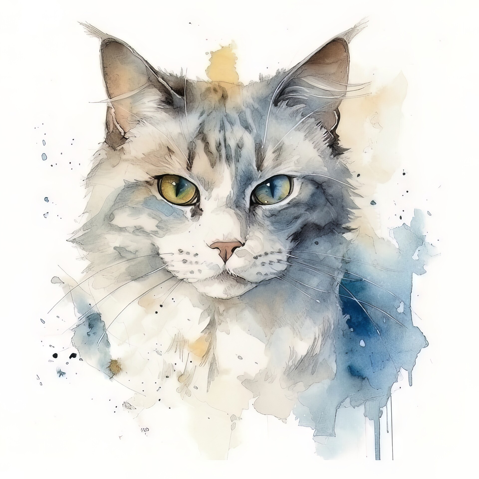 Watercolor Cat