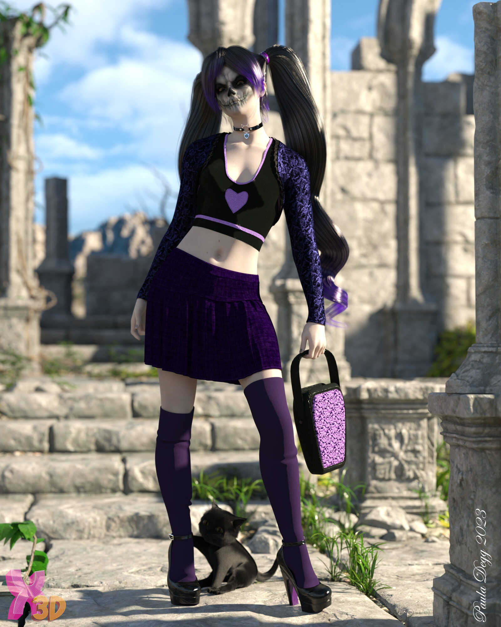 Xtreme3D Studio - DForce Tuff Girl Outfit for G9 by Amaranth