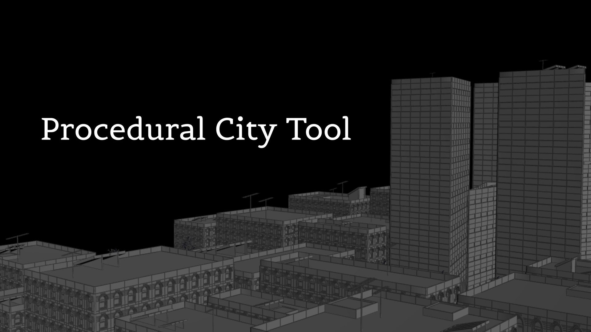 ArtStation - Procedural City Tool