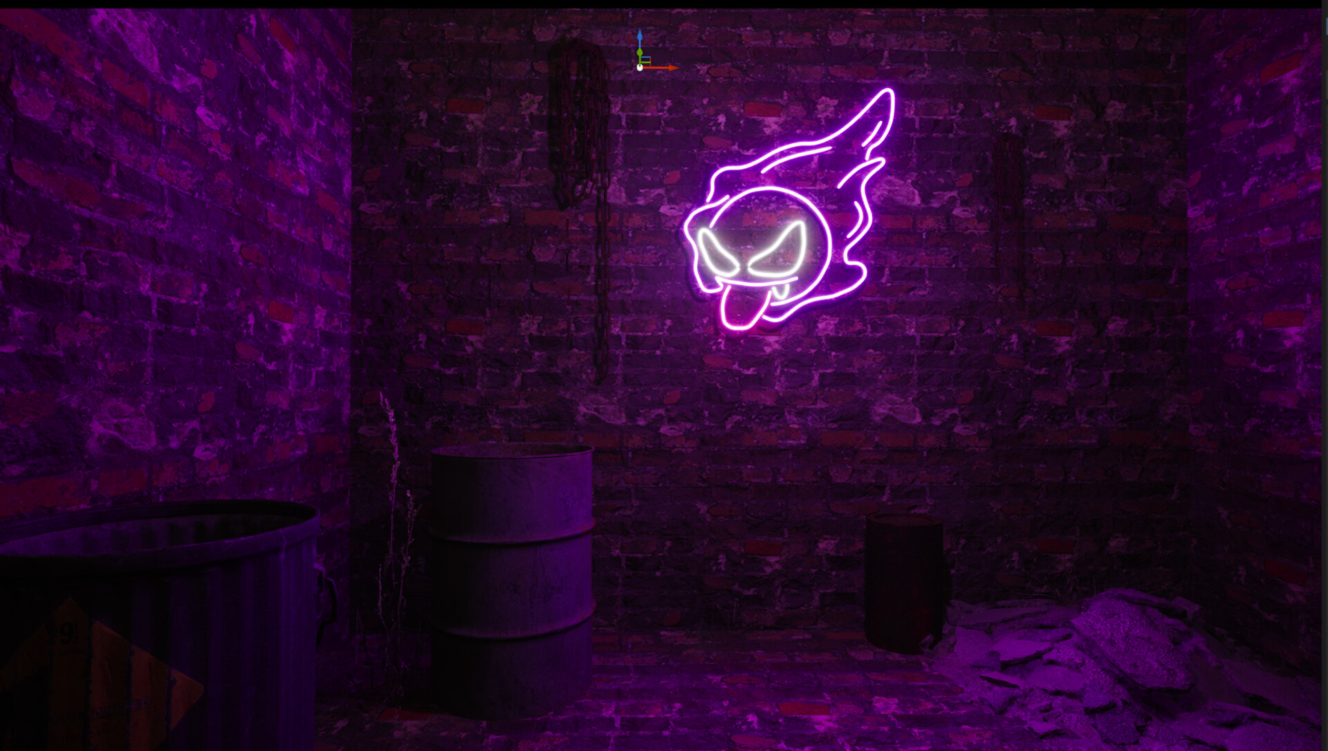 ArtStation - Neon Ghastly sign in alley