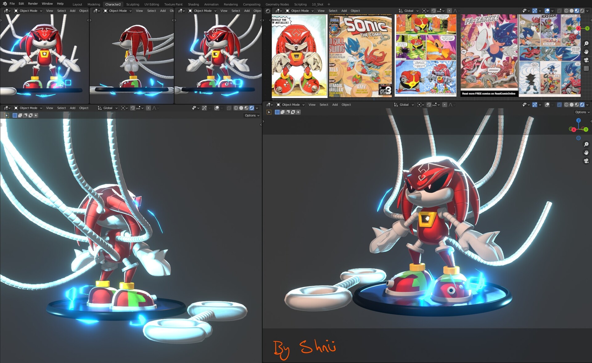 ArtStation - Fanart Metallix Knuckles Model