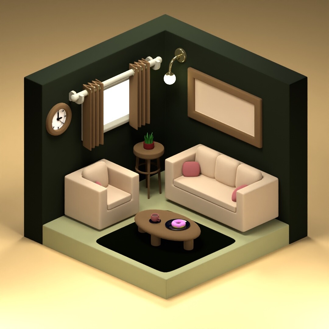 ArtStation - First 3D piece in Blender!