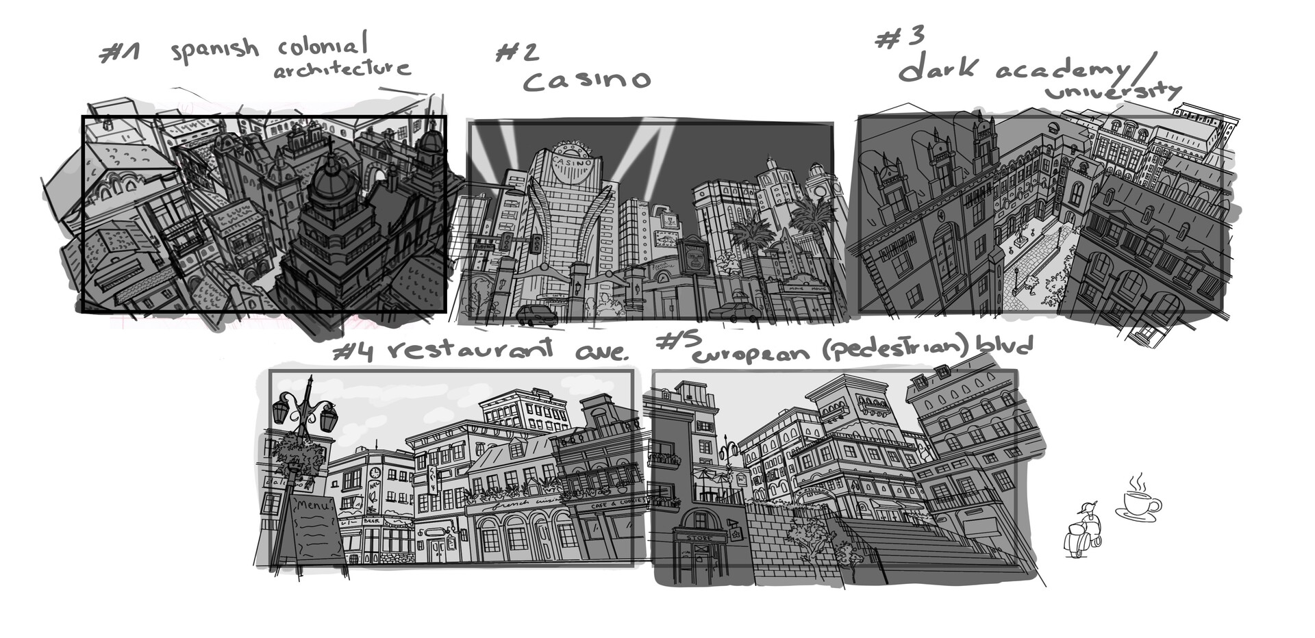ArtStation - Three point perspective buildings