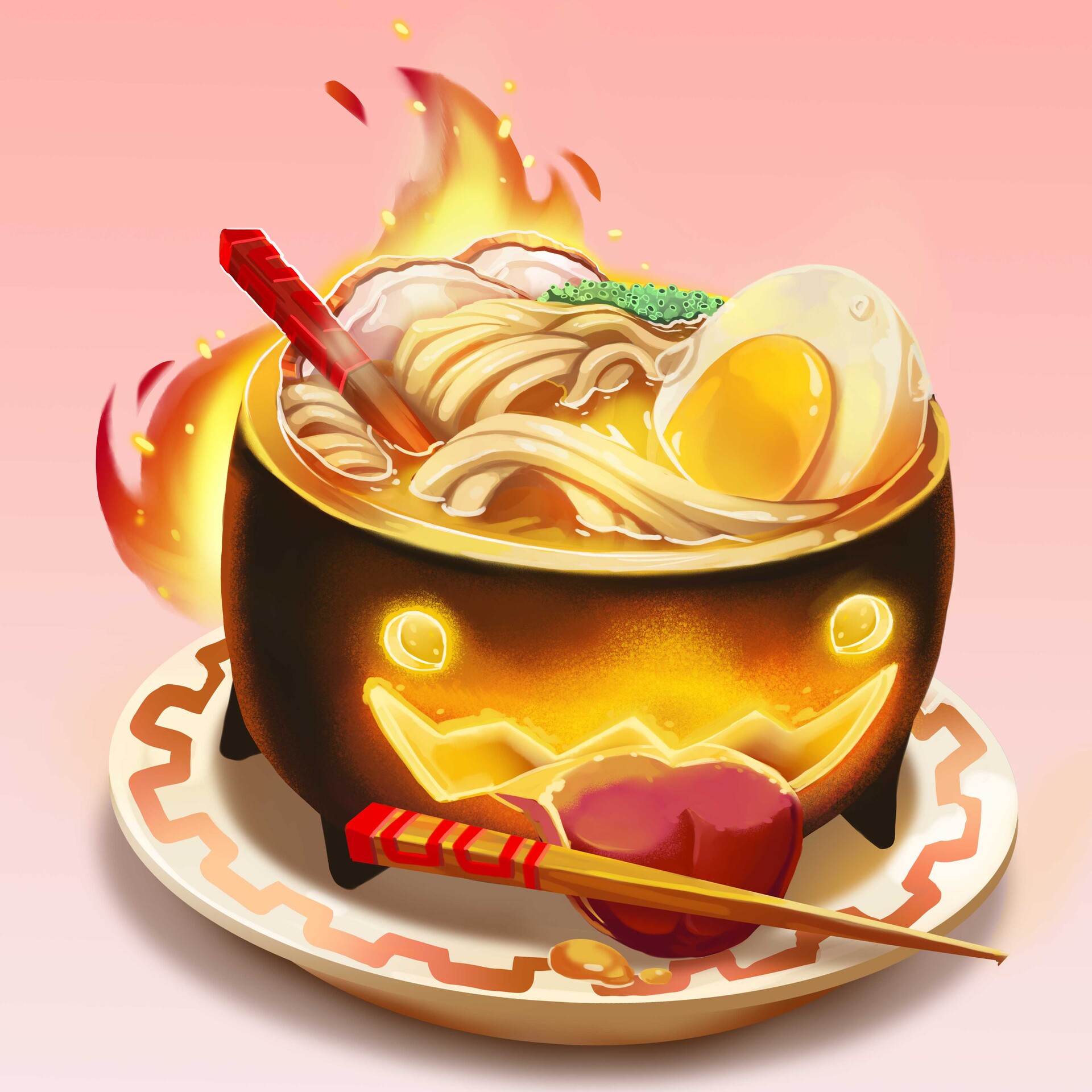 ArtStation - Ramen - Food Creatures