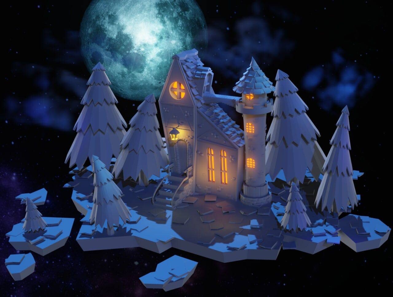 ArtStation - Night castle reference