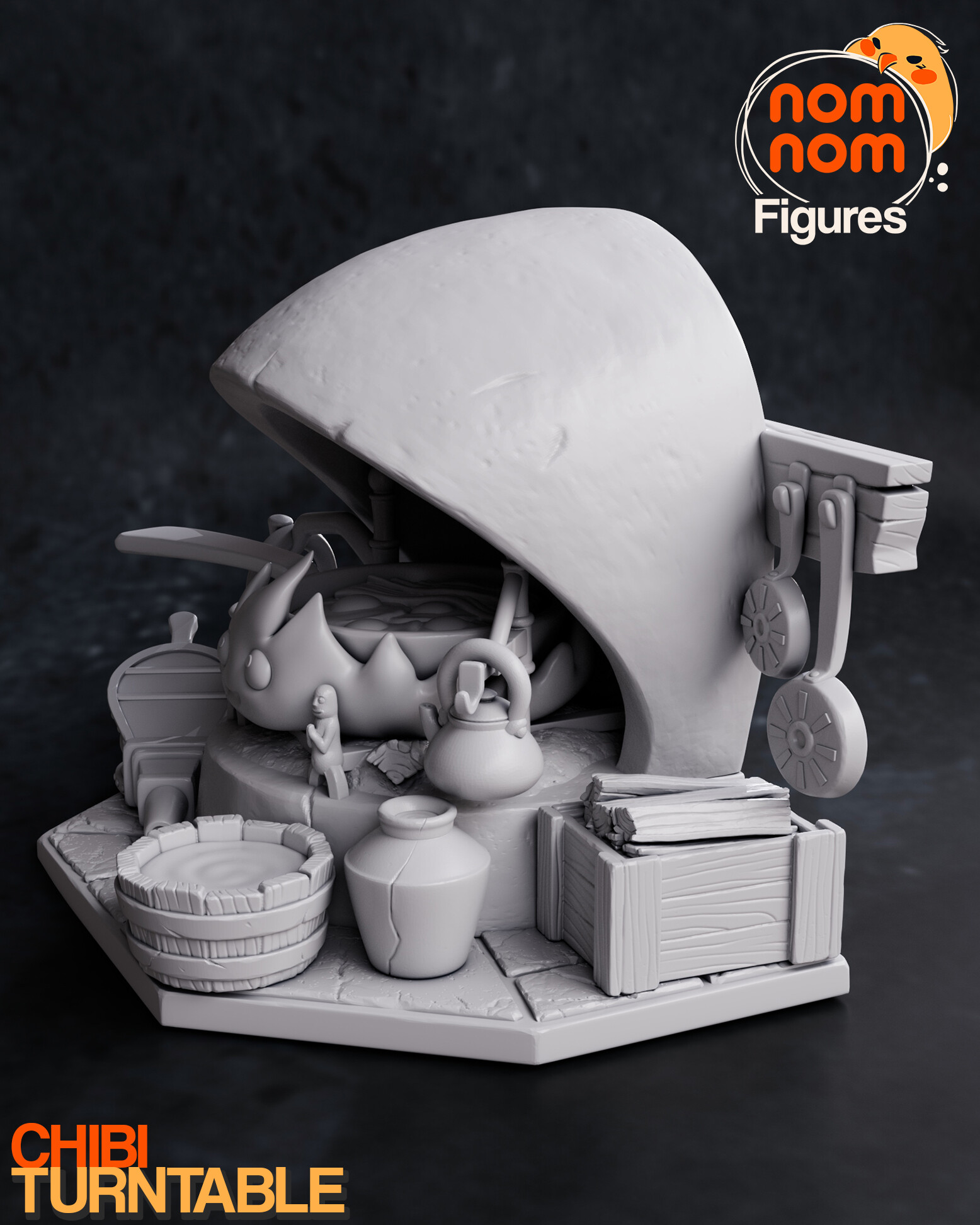 NomNom Figures - Chibi Calcifer - Howls Moving Castle