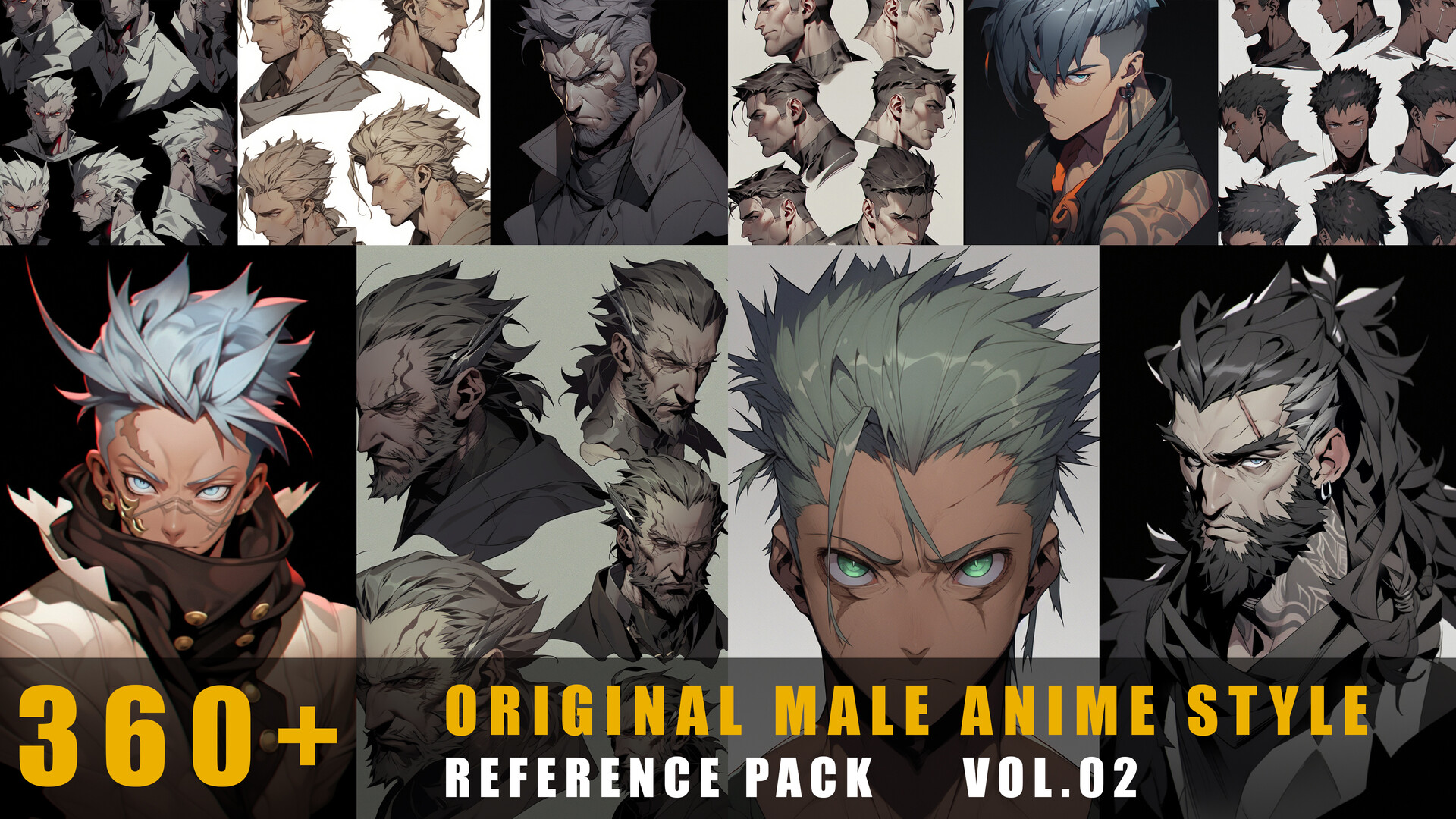 WaterLaw's Studio - 360+ Original Male Anime Style - References Pack Vol.02