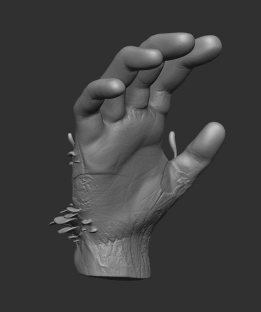 Paul B. - Cordyceps Infected Hand - ZBrush Sculpt