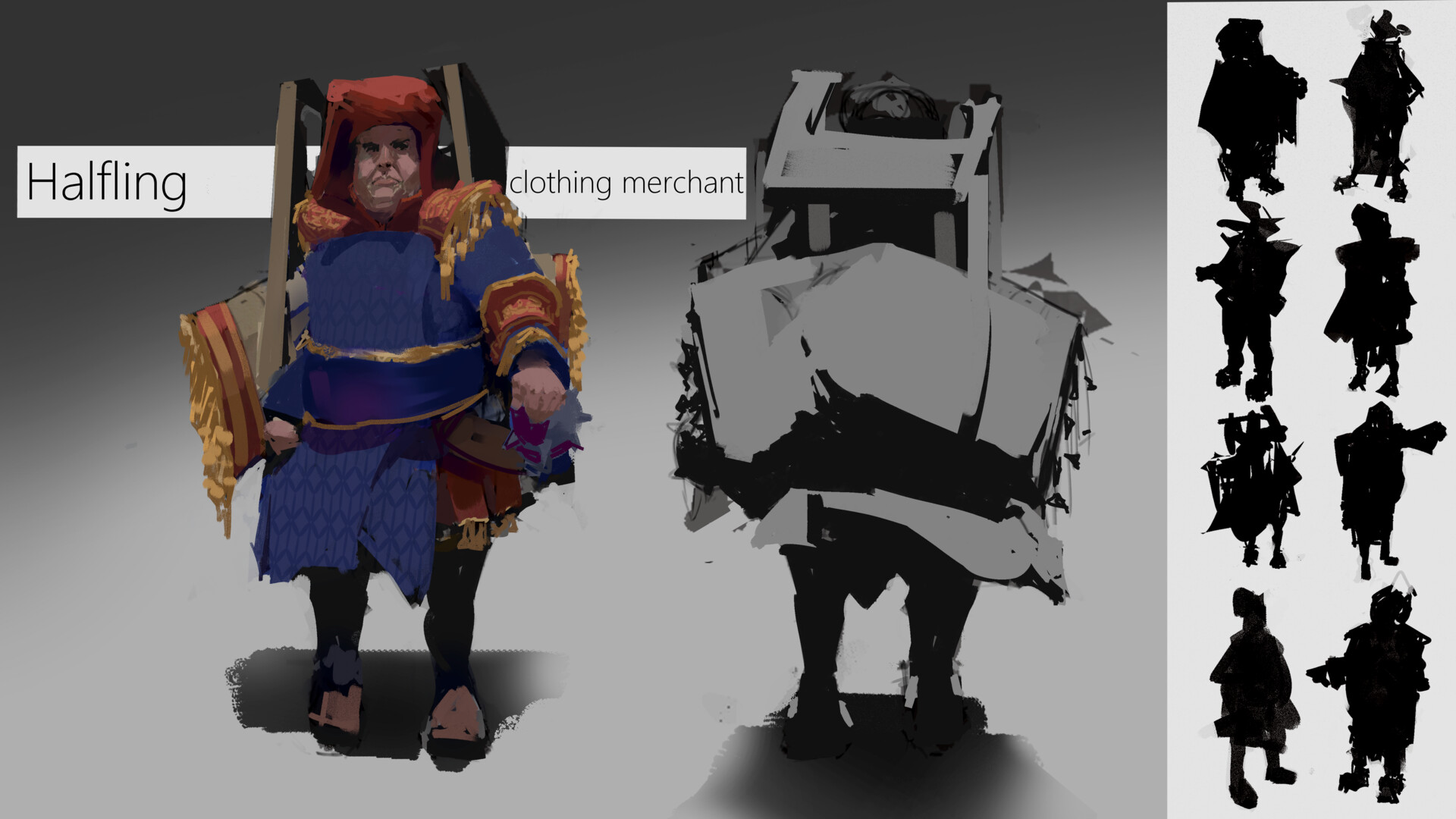 ArtStation - Halfling cloth merchant design