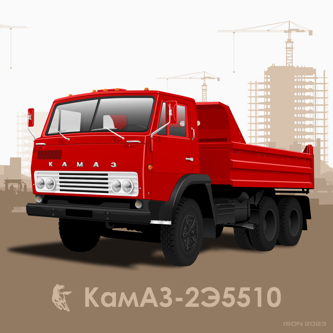 ArtStation - KamAZ-2E5510 Vector works.