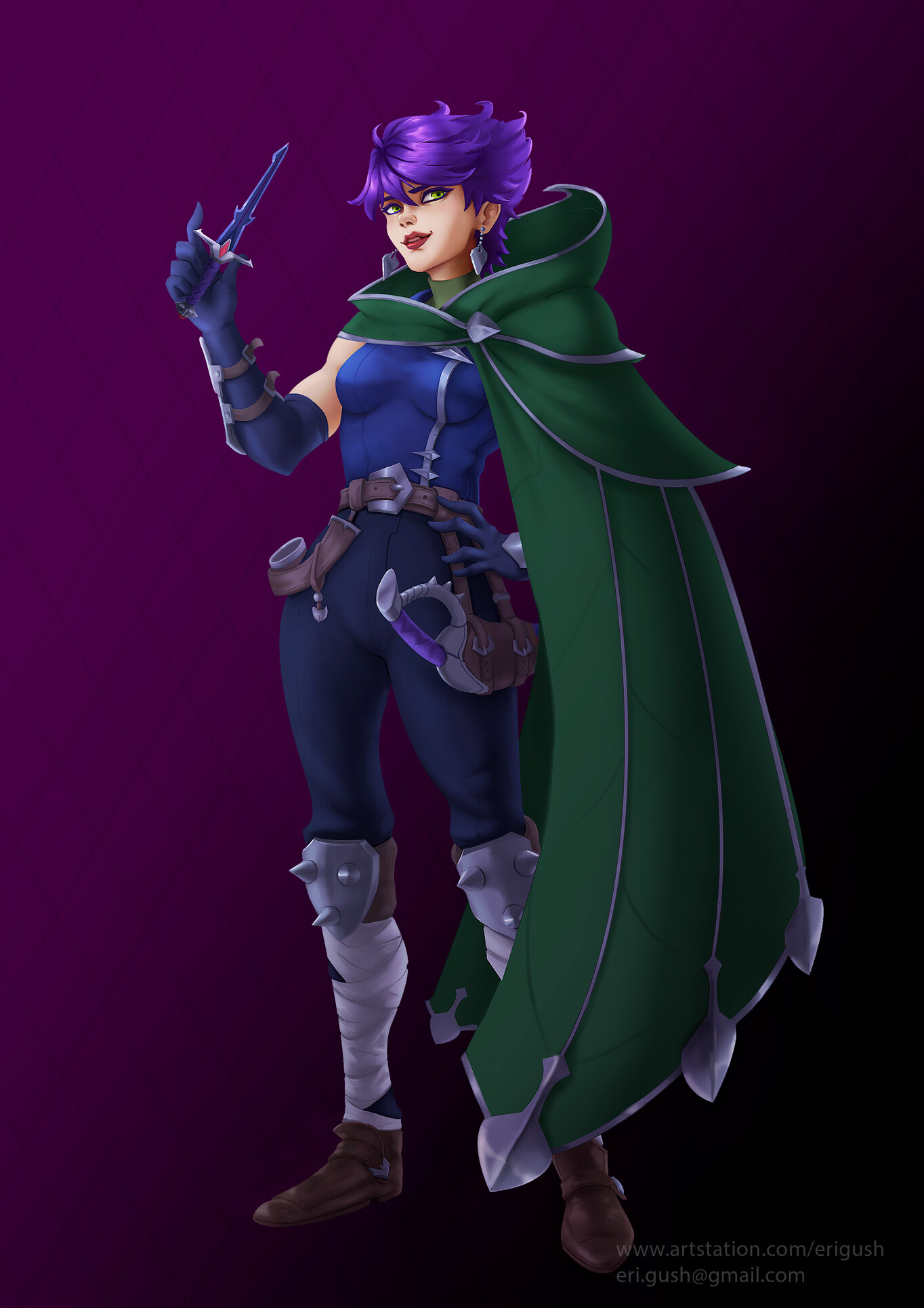 ArtStation - Rose, poison assassin (character illustration)