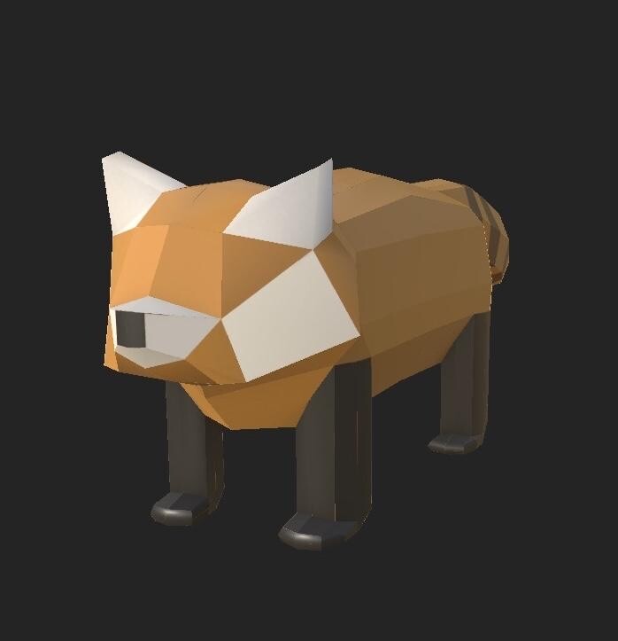 ArtStation - Low Poly Red Panda
