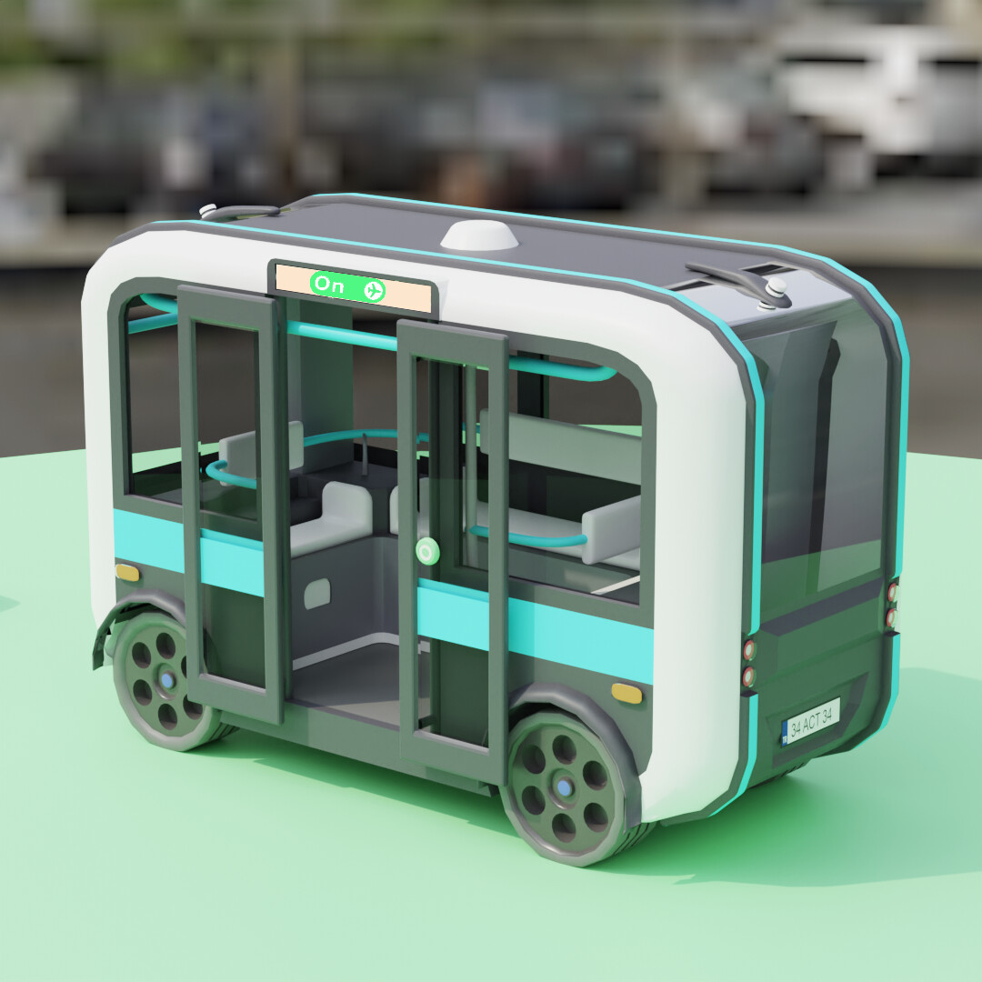 ArtStation - driverless shuttle olli