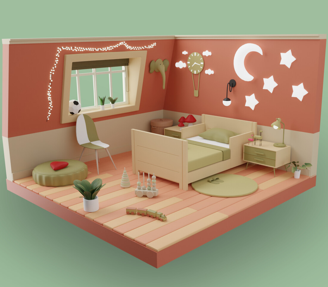 ArtStation - Stylized Kids Play Room