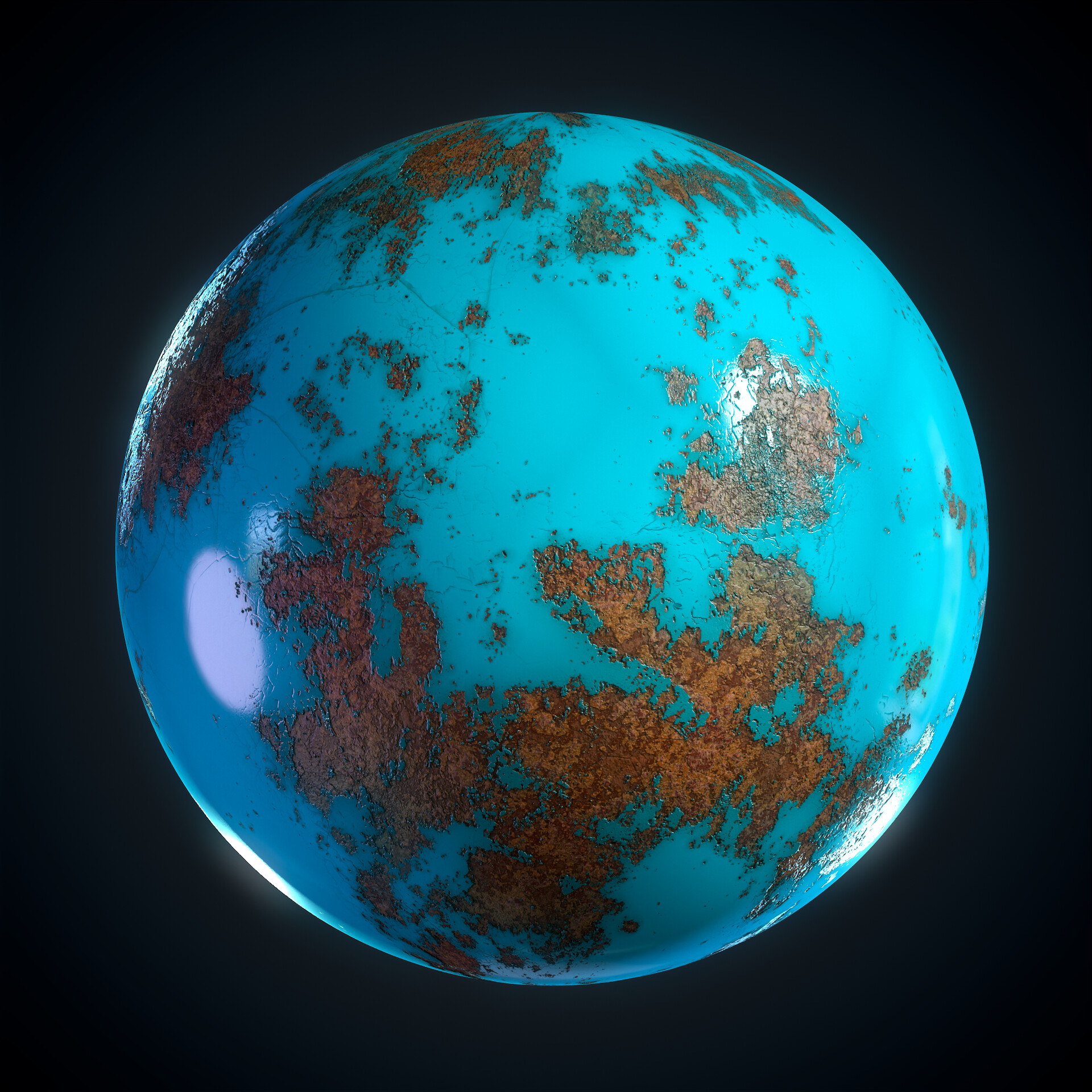 ArtStation - Crystal material (turquoise) VOL 18 - SBS & Sbsar