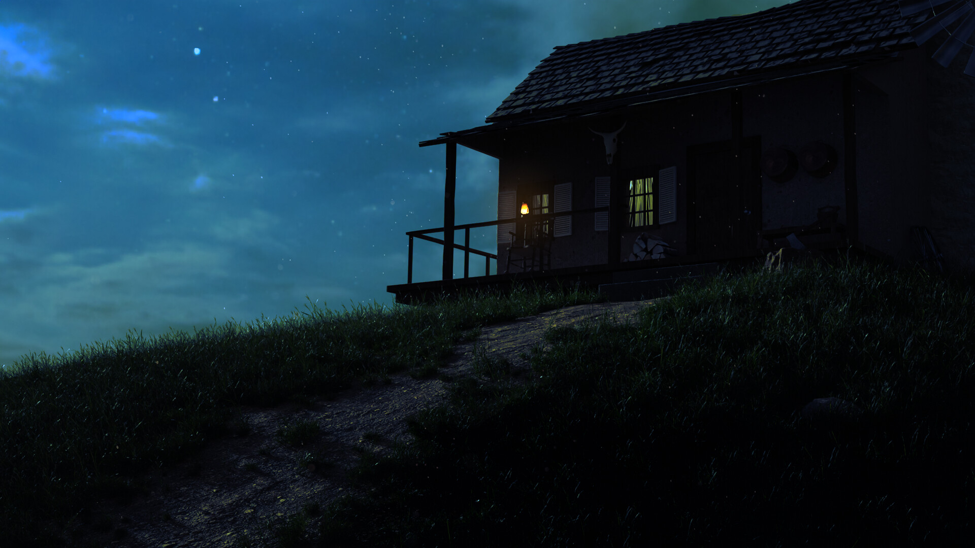 ArtStation - House in the moonlight
